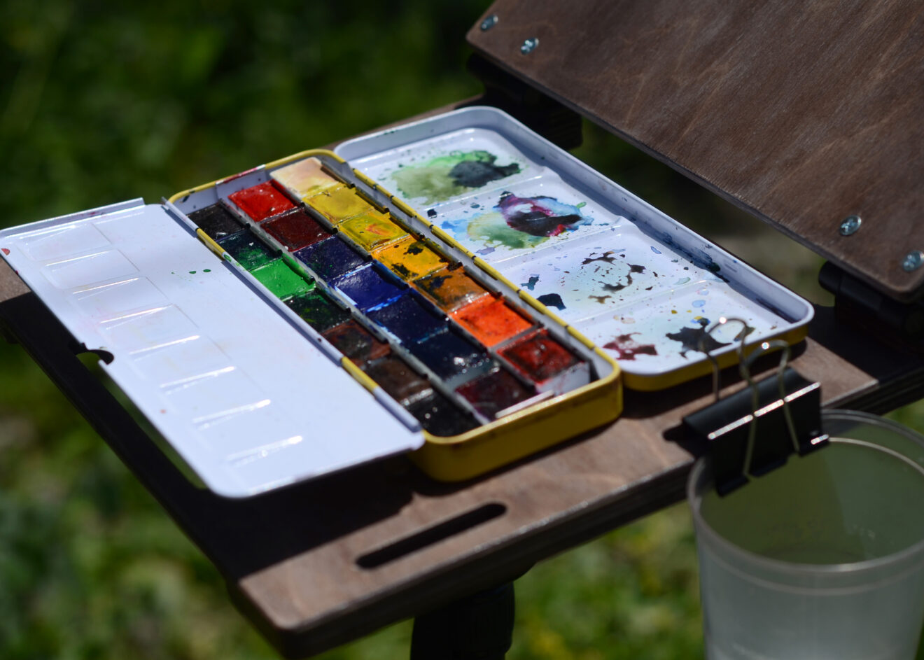 8x10 watercolor easel for metal palettes (made to order) - Martletpochades